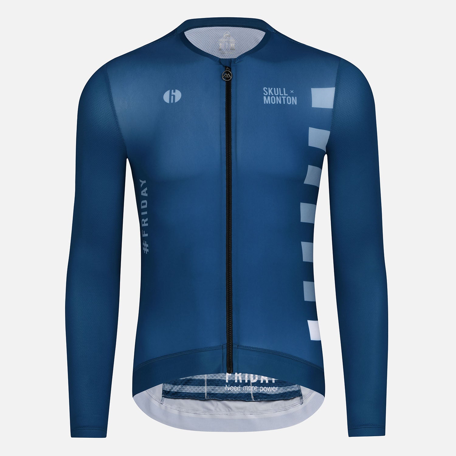 Skull Monton Summer Long Sleeve Cycling Jersey Mens Friday II Blue ...